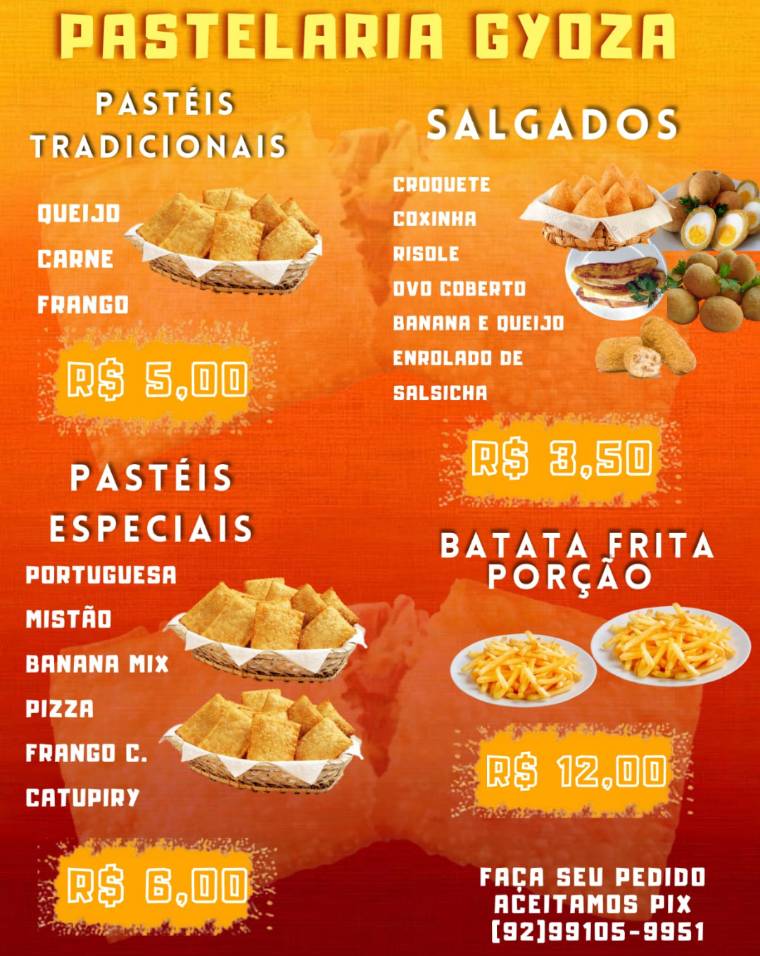 Menu em Pastelaria Gyoza pub & Bar, Manaus