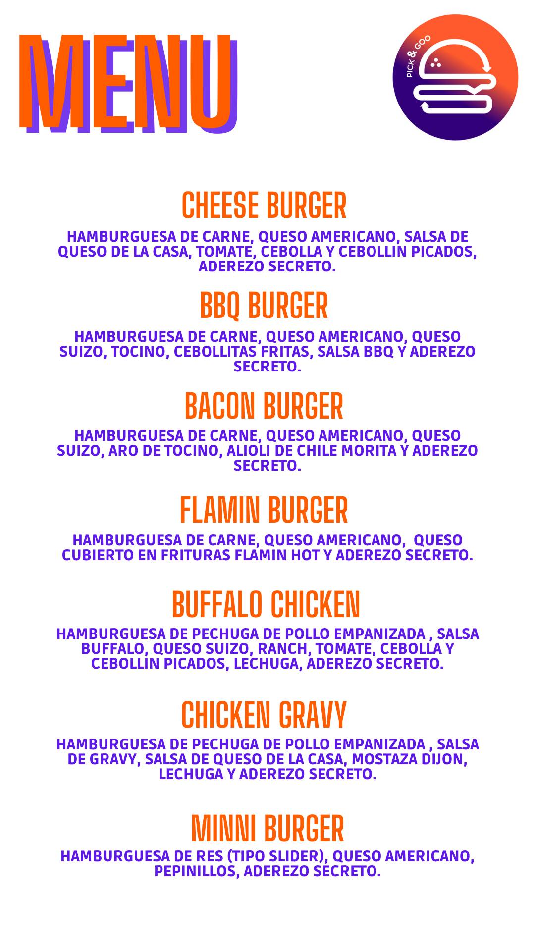 Menu at Pick & Goo restaurant, San Nicolás de los Garza
