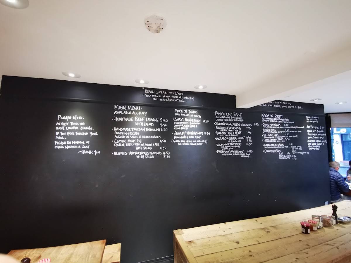 Menu at Pimlico Fresh cafe, London, 86-87 Wilton Rd
