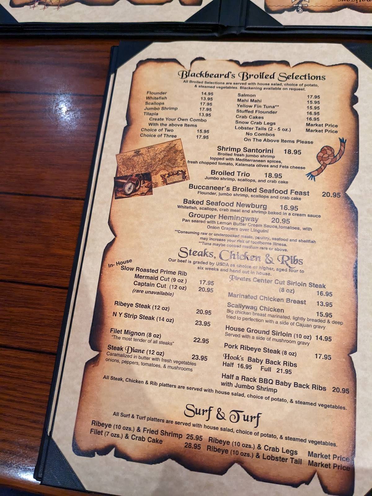 Menu at Pirates Landing pub & bar, Elkin, 161 Interstate Way