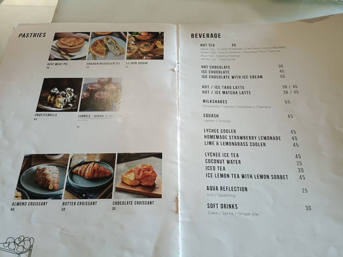 Menu at Pison Thamrin restaurant, Central Jakarta