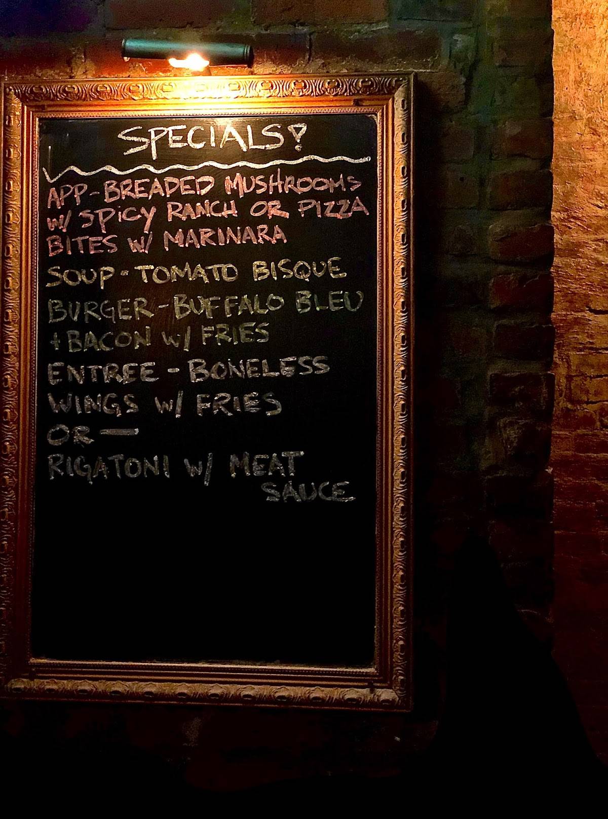 Menu at Johnny's Little Bar, Cleveland