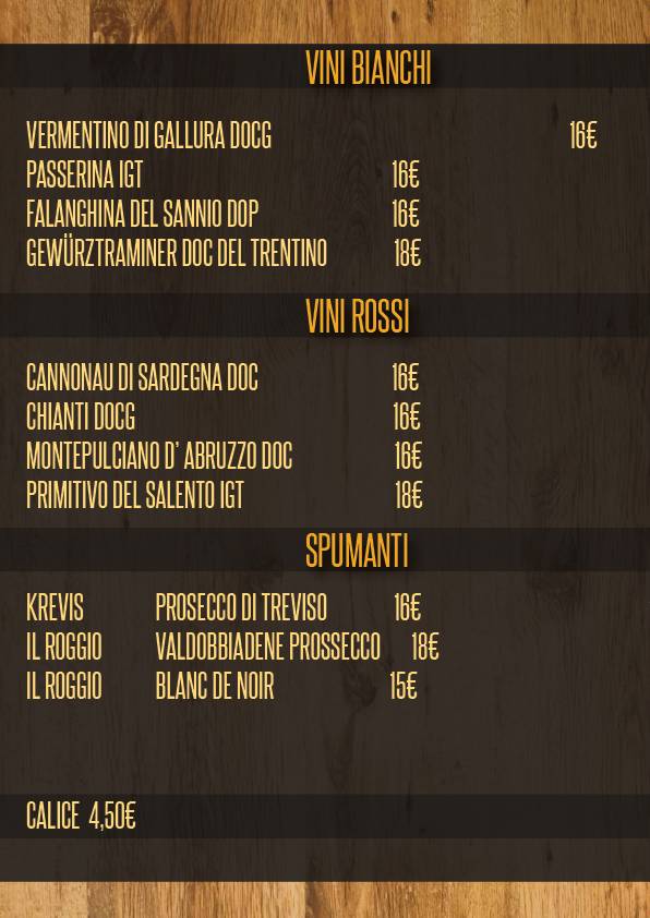 Menu da La Maracucha pub & bar, Milano