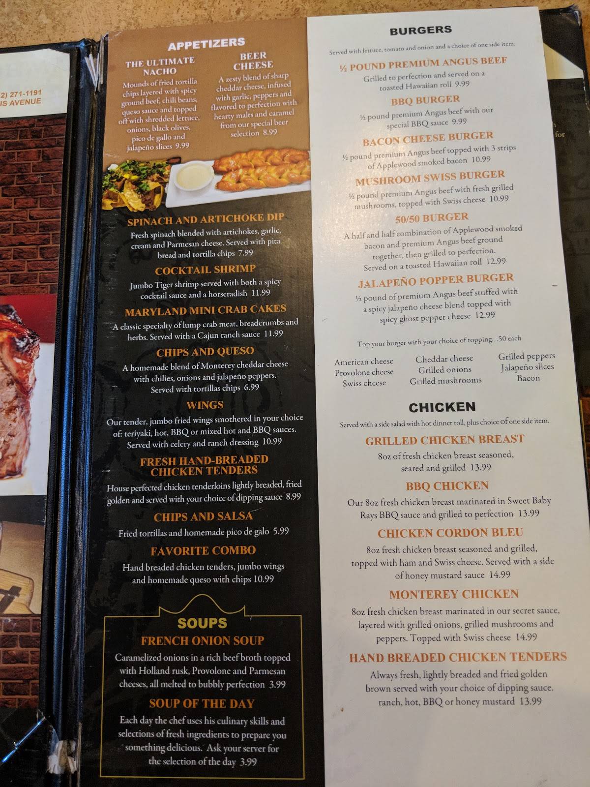 Menu at Rails Craft Brew & Eatery pub & bar, Seymour