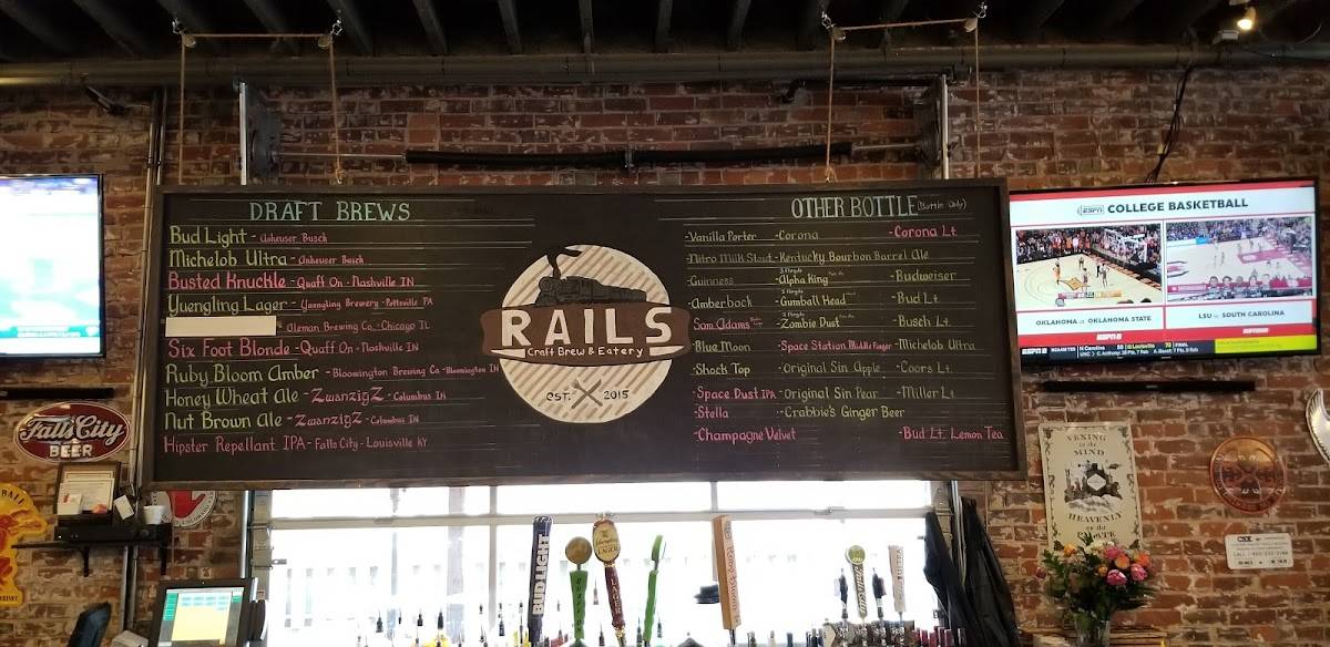 Menu at Rails Craft Brew & Eatery pub & bar, Seymour