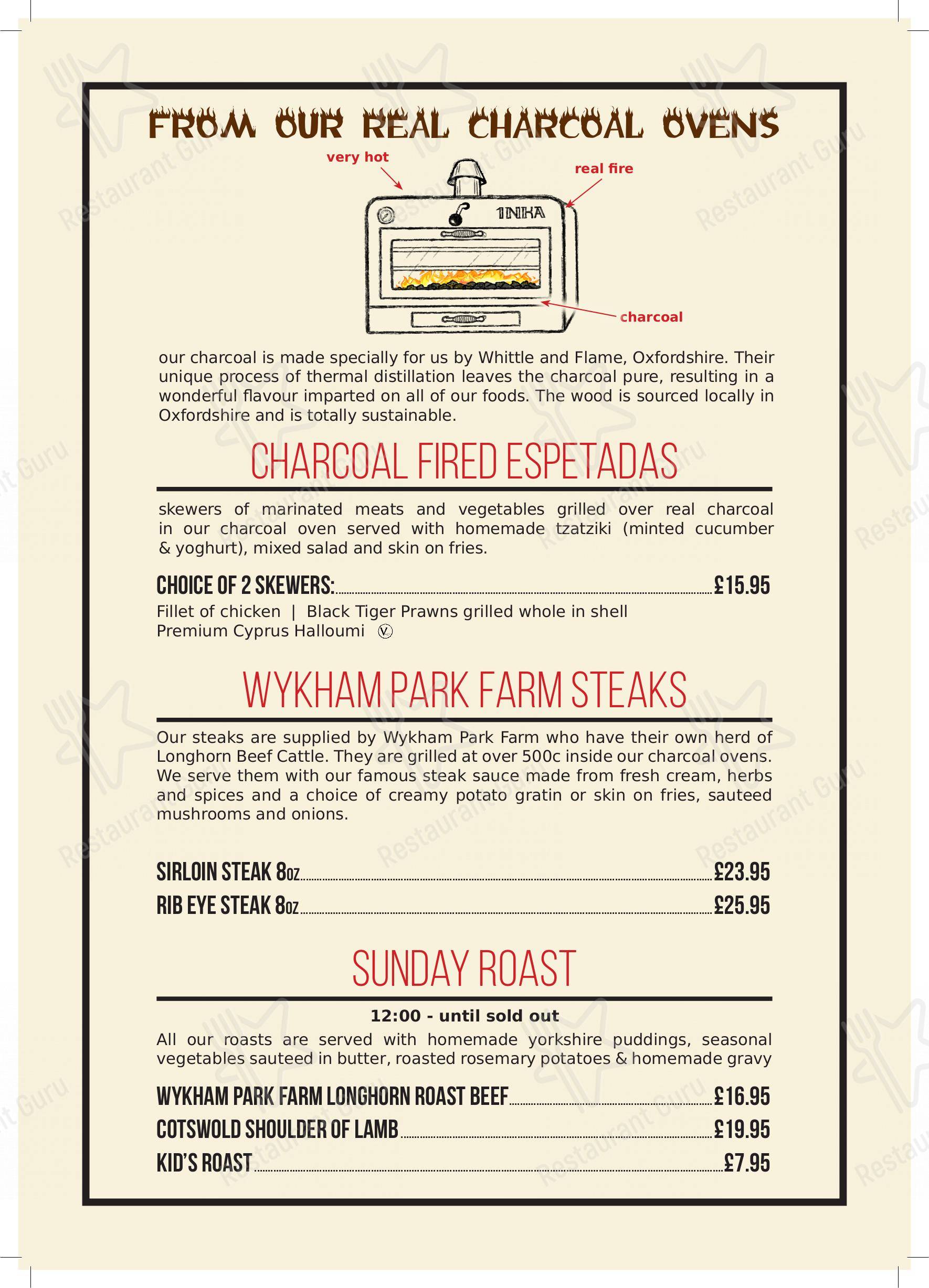 Menu at The Old Auctioneer pub & bar, Banbury