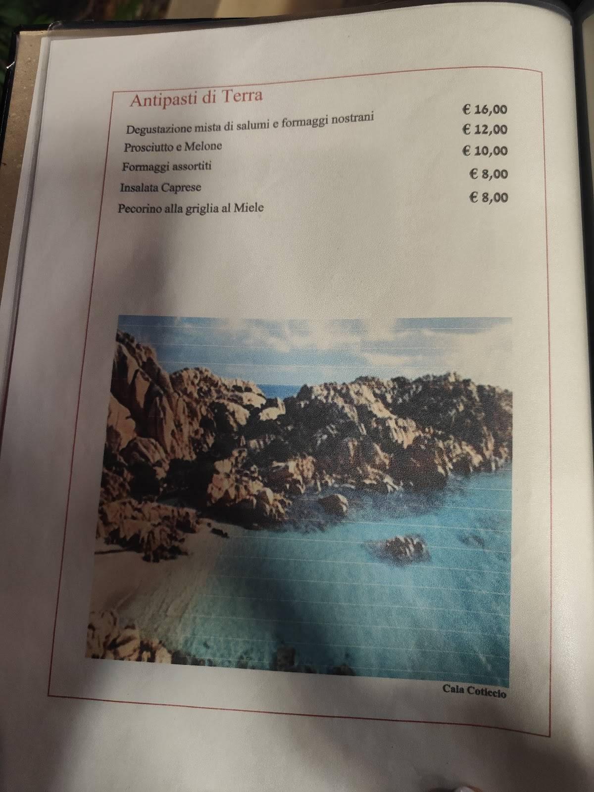 Menu da Trattoria Bar La Baracca, La Maddalena, P.za Faravelli