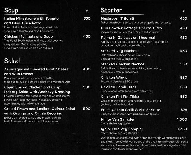 Menu at Vibe Bar & Grill, Pune