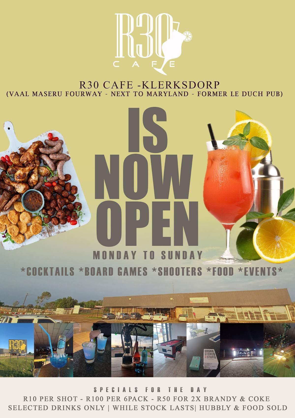 Menu at R30 Cafe Klerksdorp, Klerksdorp