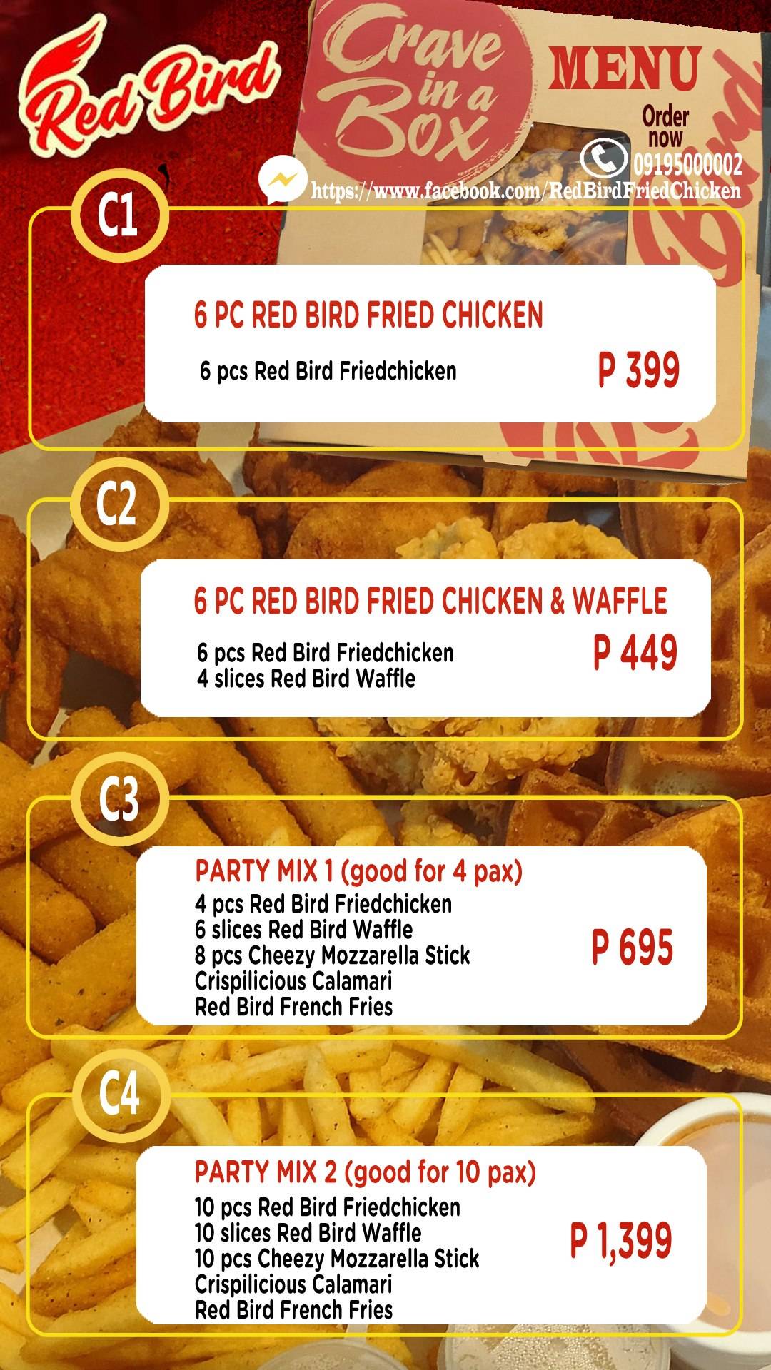 Menu at RED BIRD - Sanciangko St. corner Junquera St. restaurant, Cebu City