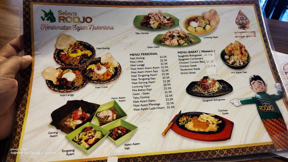 Menu at RODJO - MAJAPAHIT restaurant, Semarang