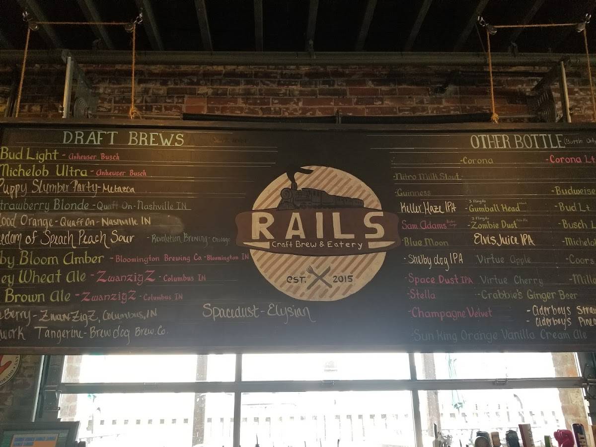 Menu at Rails Craft Brew & Eatery pub & bar, Seymour