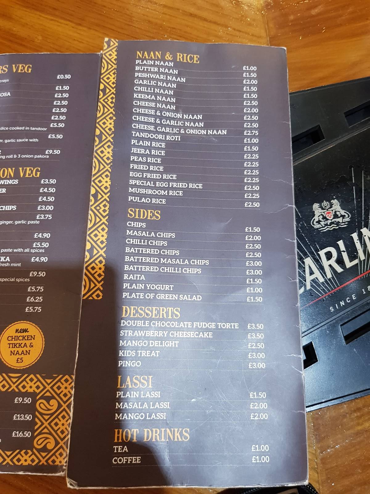 Menu at The Railway Inn pub & bar, West Bromwich, 96 Bromford Ln