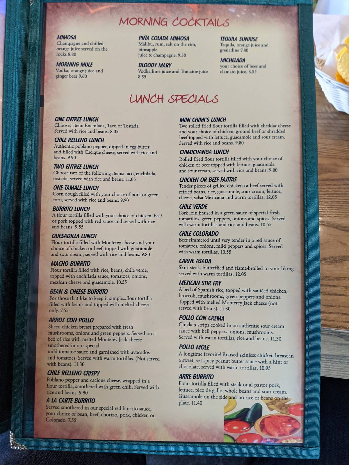 Menu at Rancho Rustico Restaurant, Tucson, E Old Vail Rd