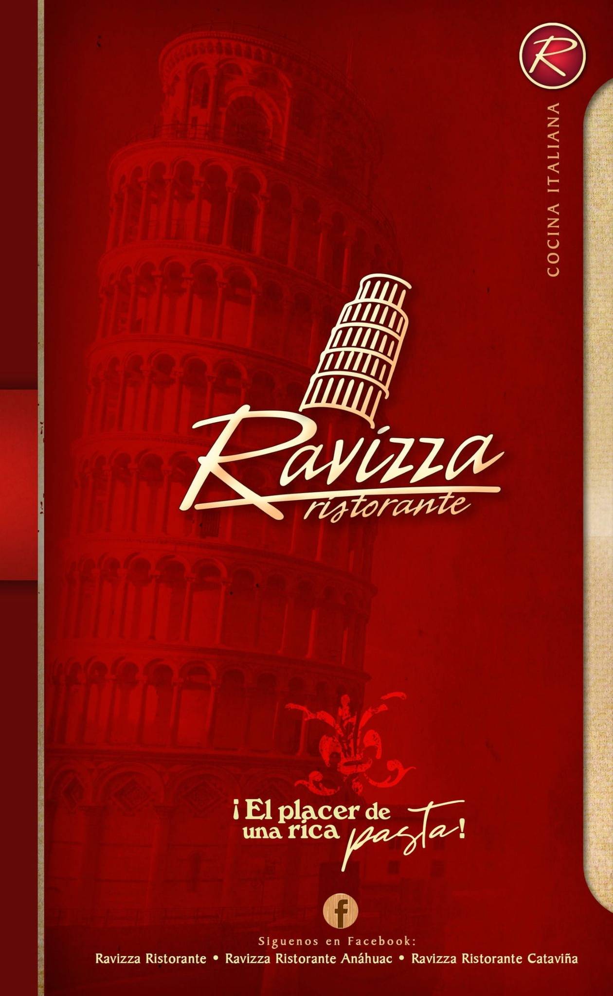 Carta del restaurante Ravizza Ristorante, Mexicali, Blvd. Benito Juárez ...