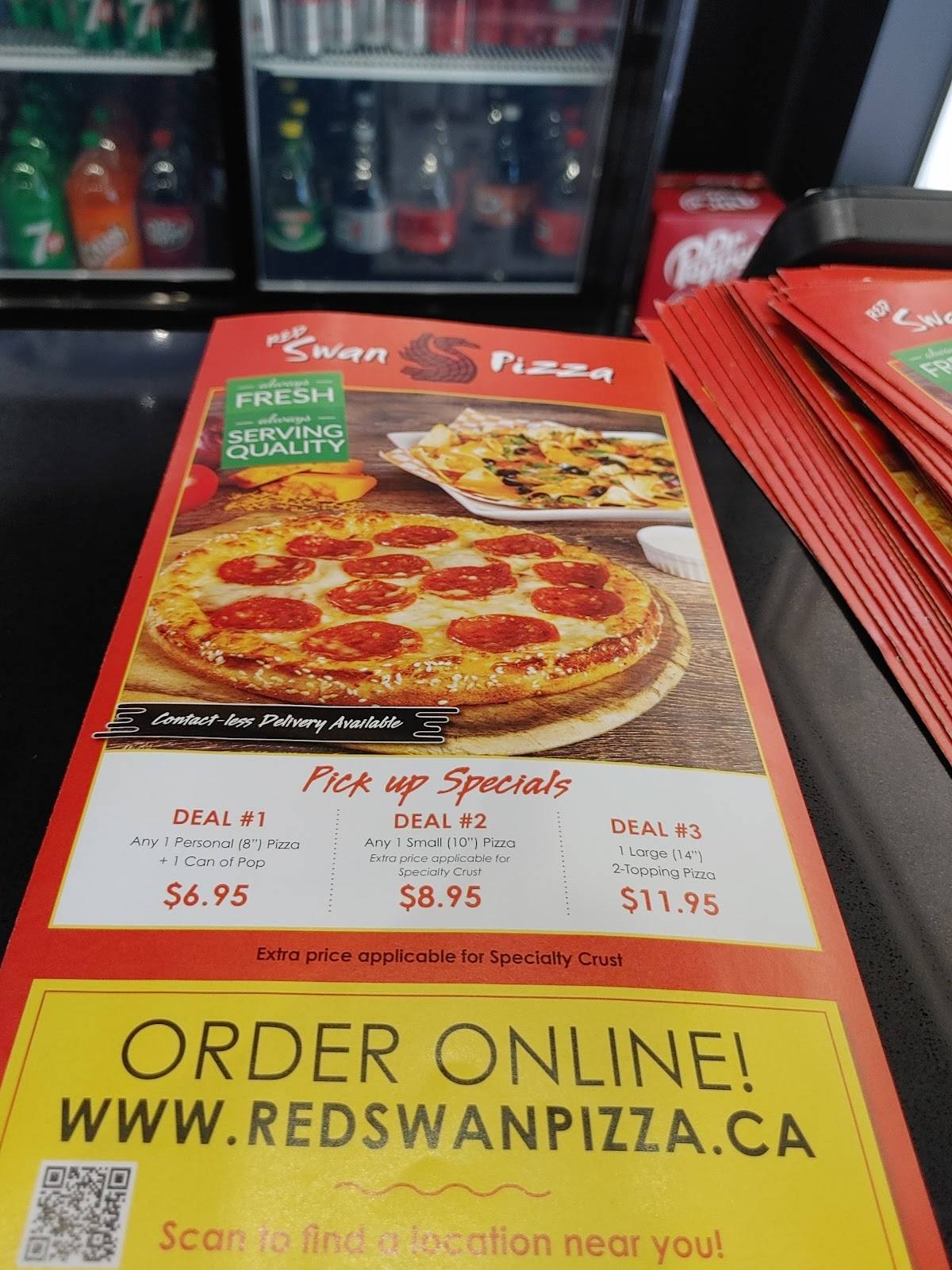 Menu at Red Swan Pizza restaurant, Grande Prairie