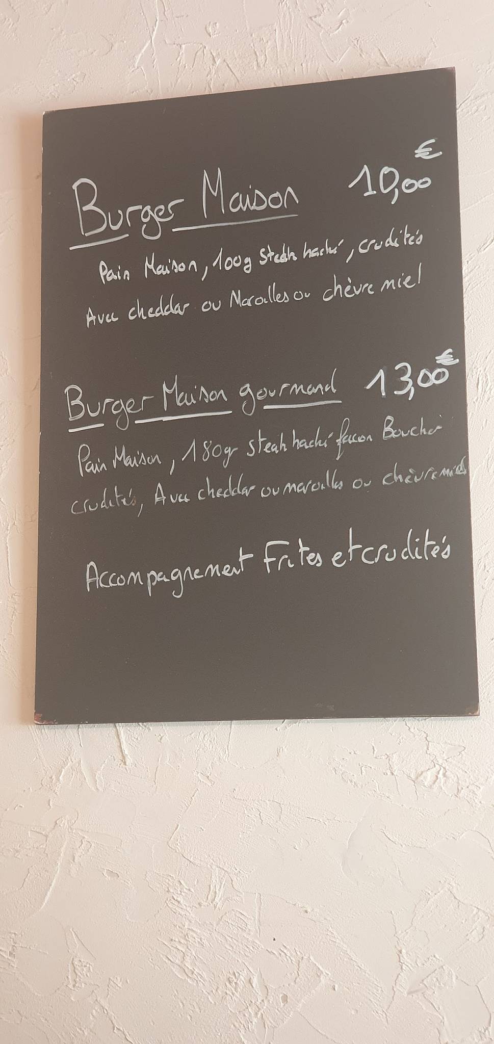 Menu au À l'Estaminet des Dunes restaurant, Ghyvelde