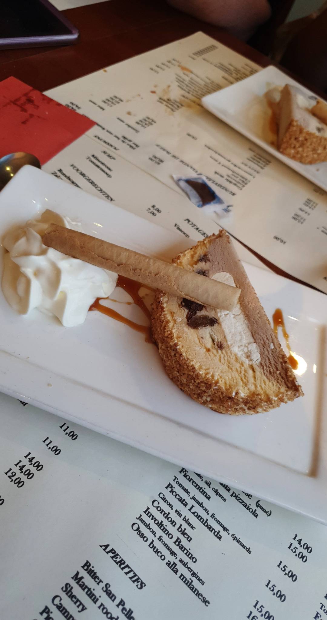 Menu at BARINO, Vilvoorde
