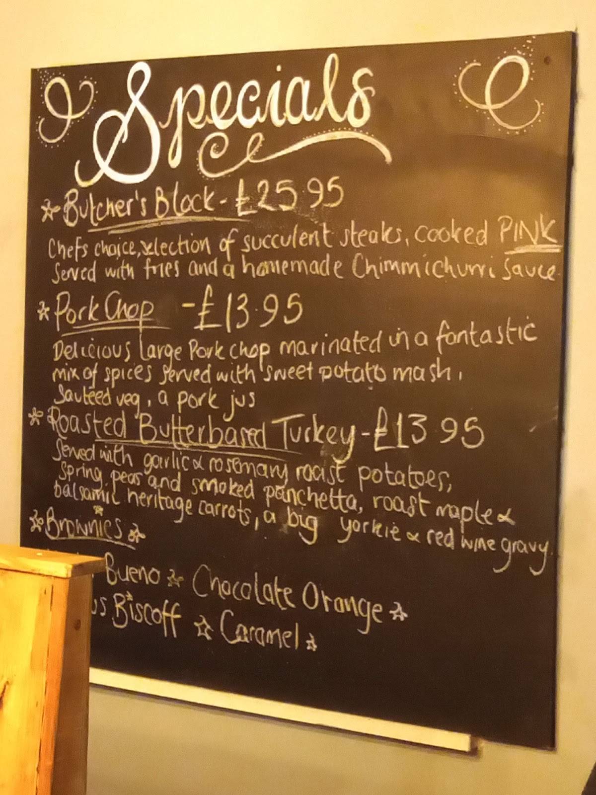 Menu at Bistro @ the Pocket restaurant, Barnsley
