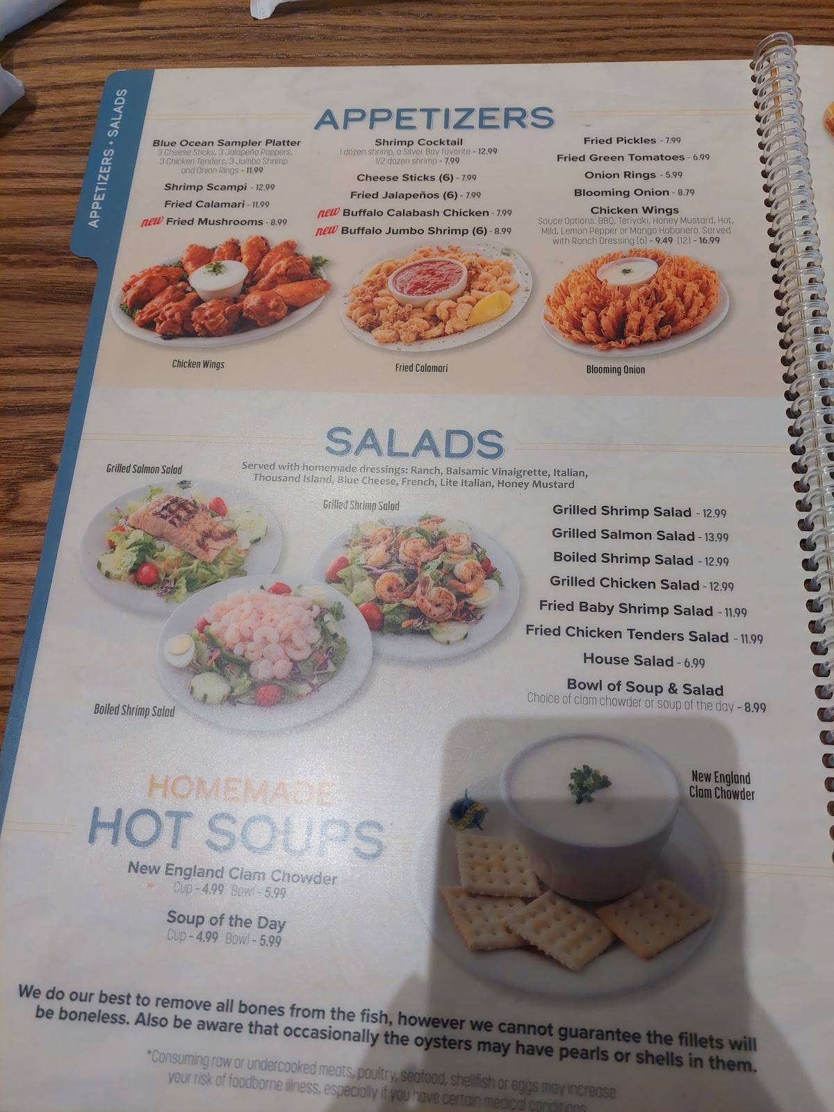 Menu at Blue Ocean Seafood Restaurant, Clinton