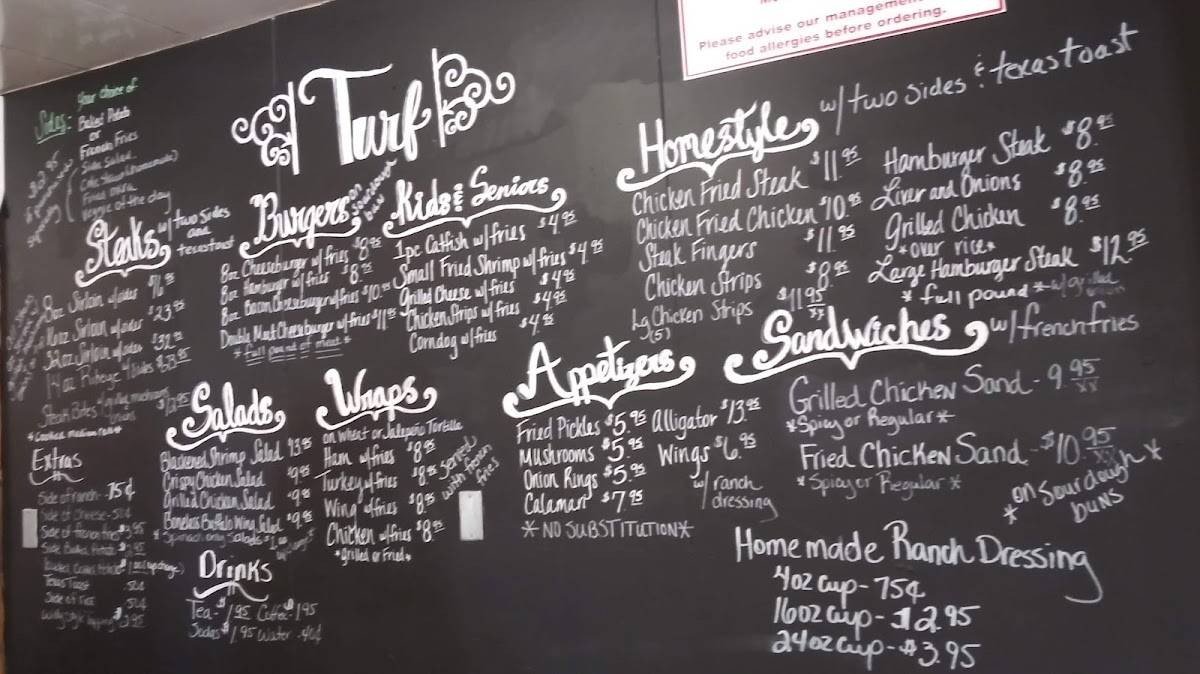 Menu at Boondocks Seafood restaurant, Brady
