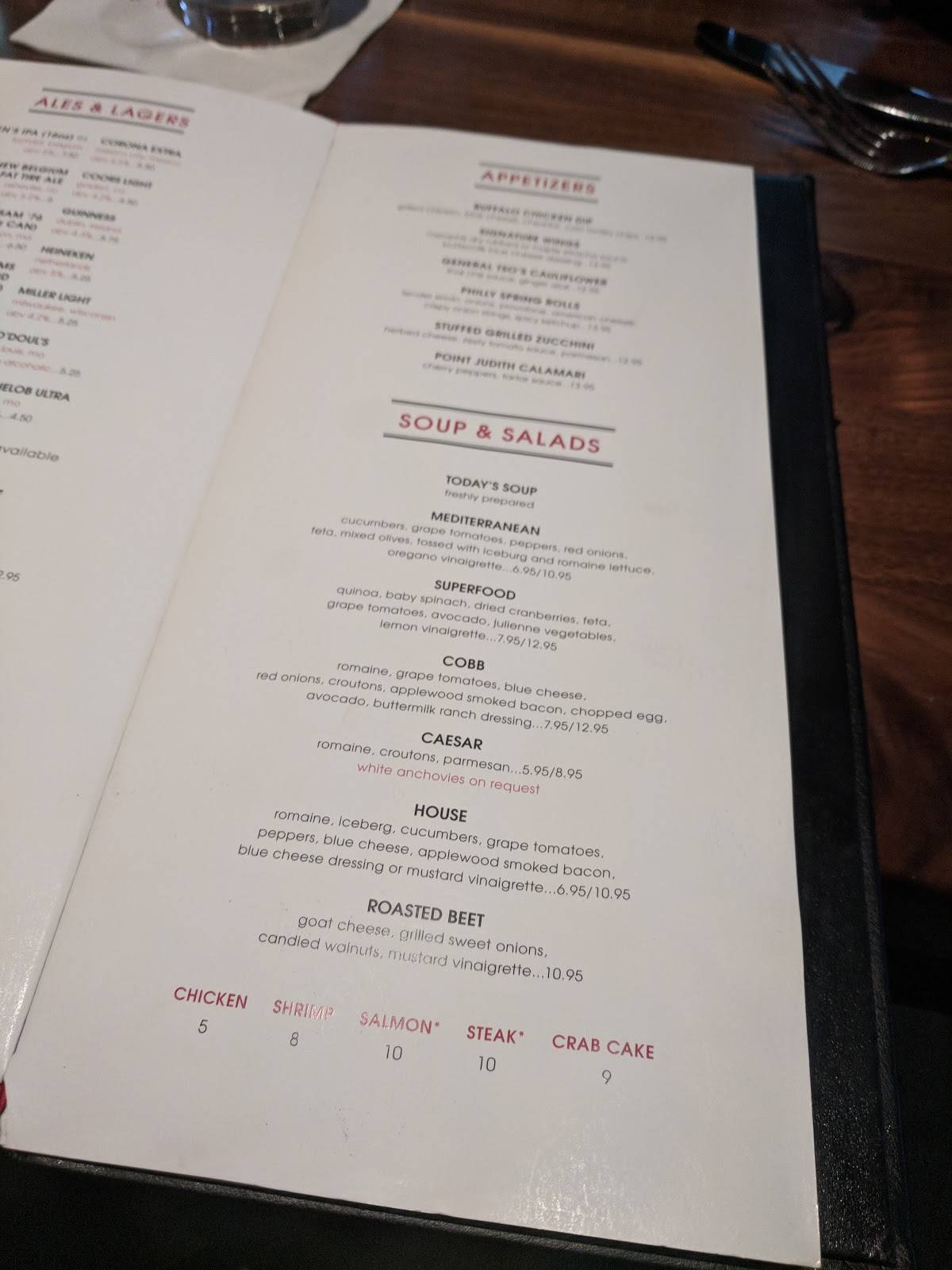 Menu at Burtons Grill & Bar, Boca Raton