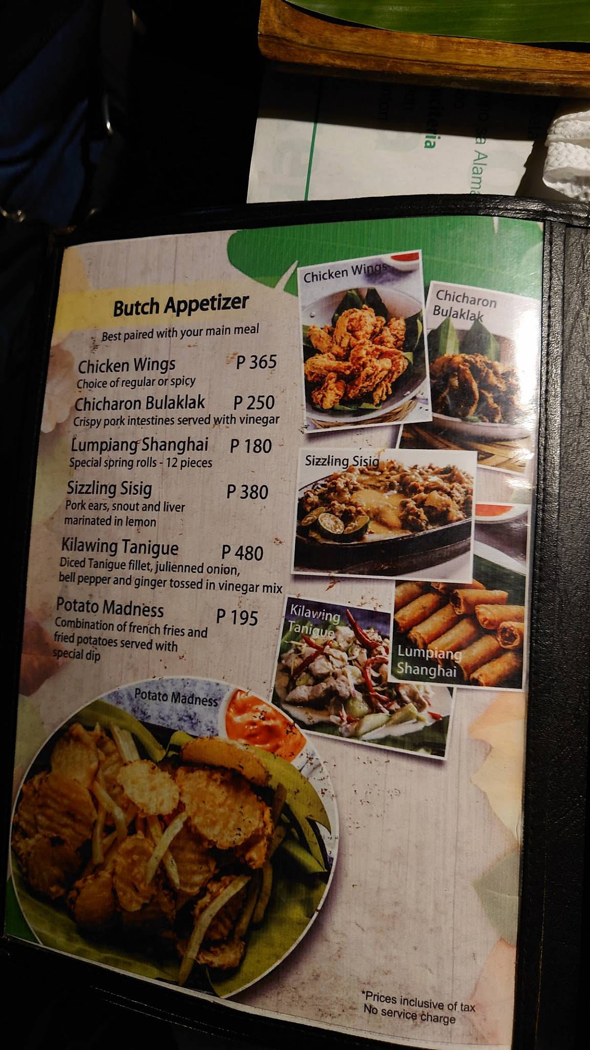 Menu at Butch Seafood & Grill Restaurant, Batangas, 8 National Road