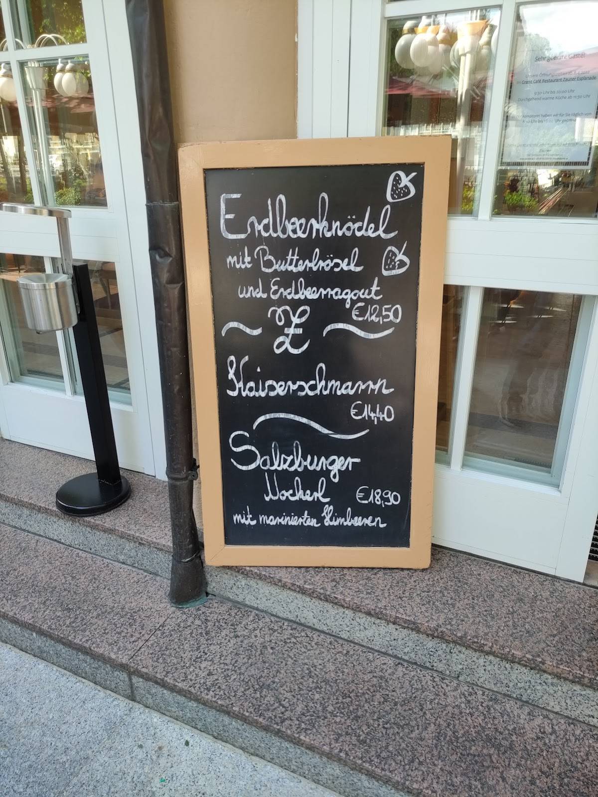 Speisekarte von Cafe-Restaurant Zauner, Bad Ischl