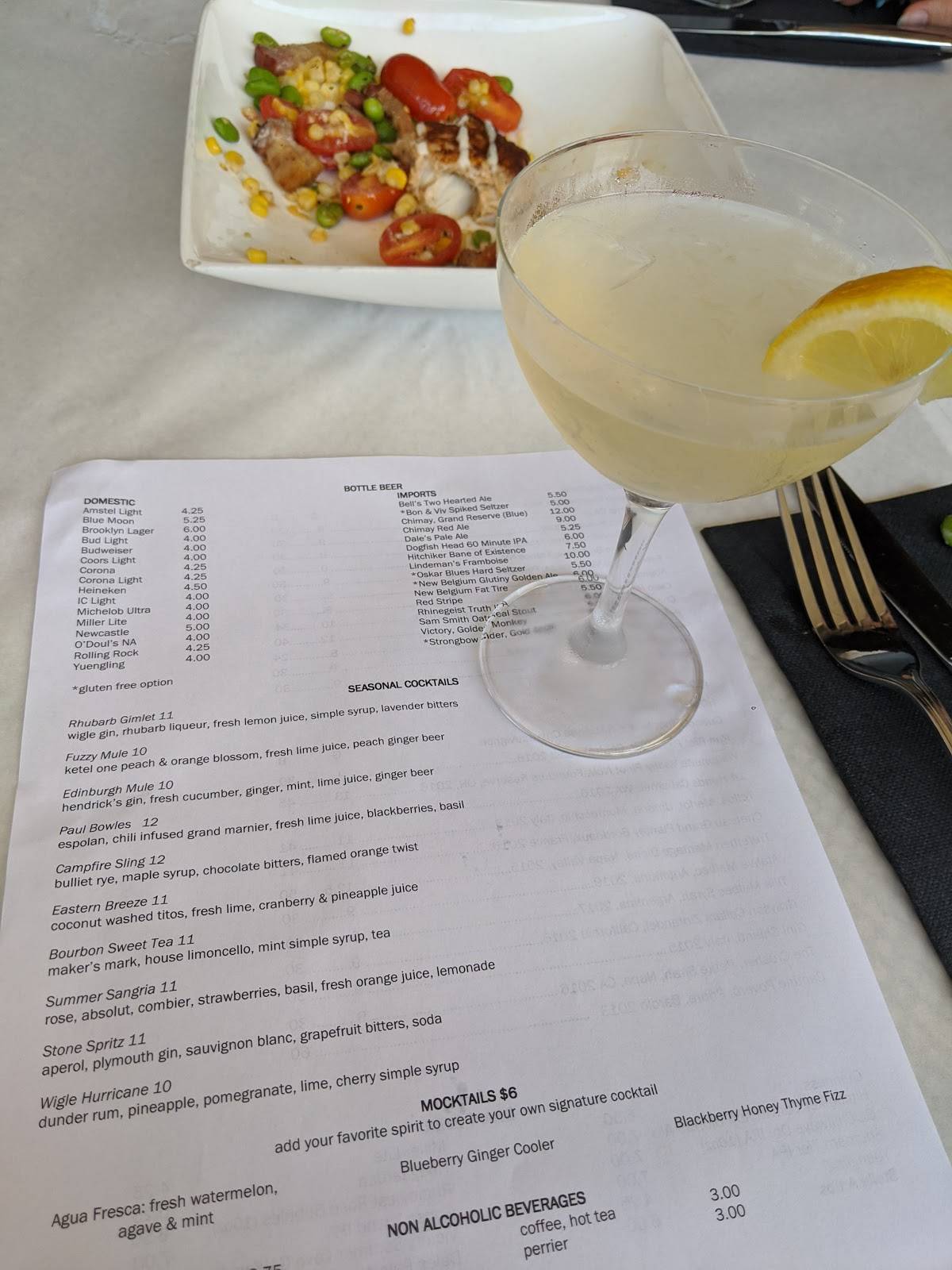 Menu at Cornerstone Restaurant & Bar, Aspinwall