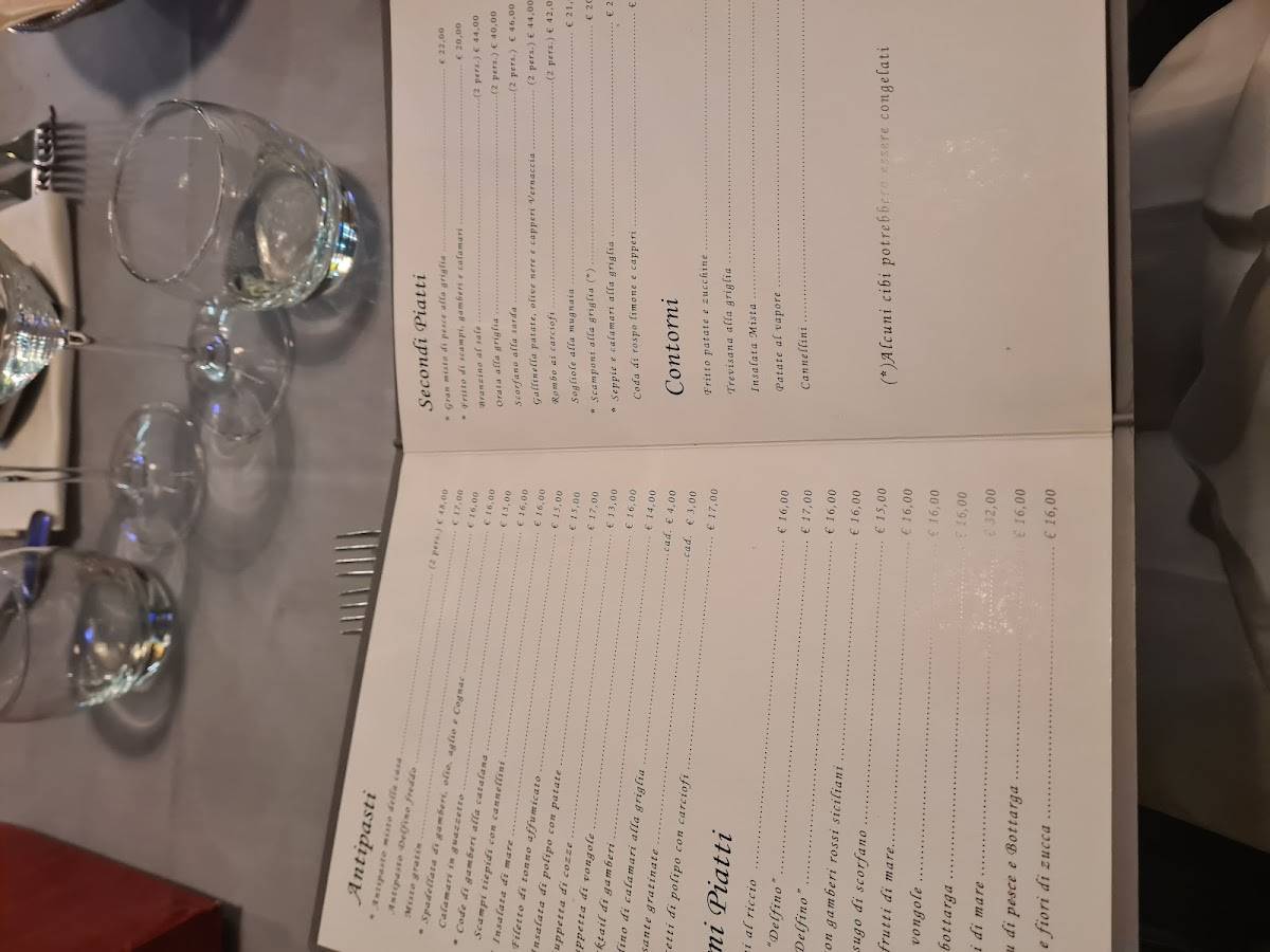 Menu da Ristorante di Pesce Il Delfino, Milano