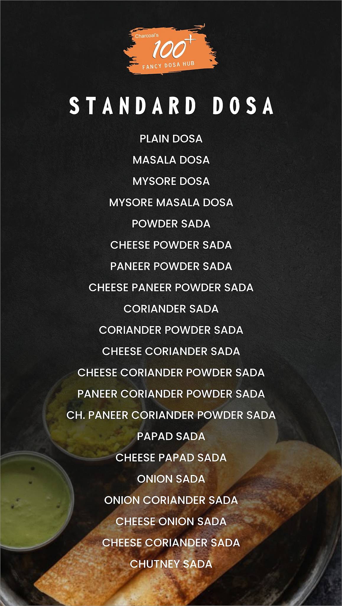 Menu at Dosa Hub, Surat