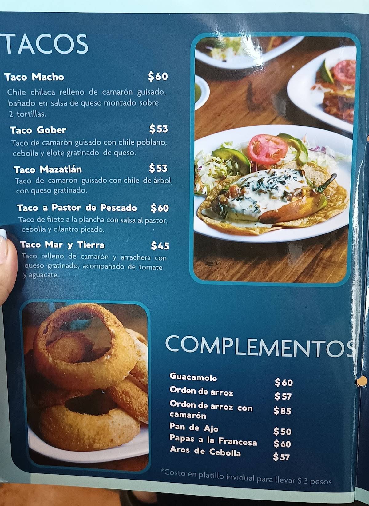 Carta del restaurante El Calamar del Monterrey (Suc. Concordia), Apodaca