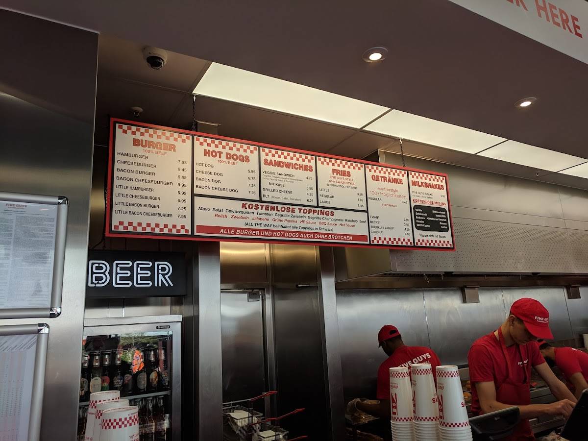 Speisekarte von Five Guys München-Pasing restaurant, München, Pasinger ...