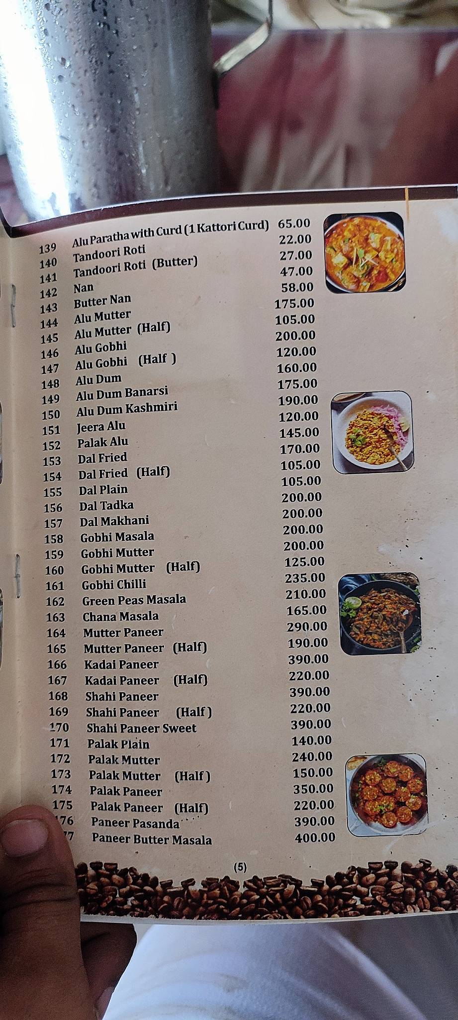 Menu at INDIAN COFFEE HOUSE - HOTEL INDIA, Waidhan