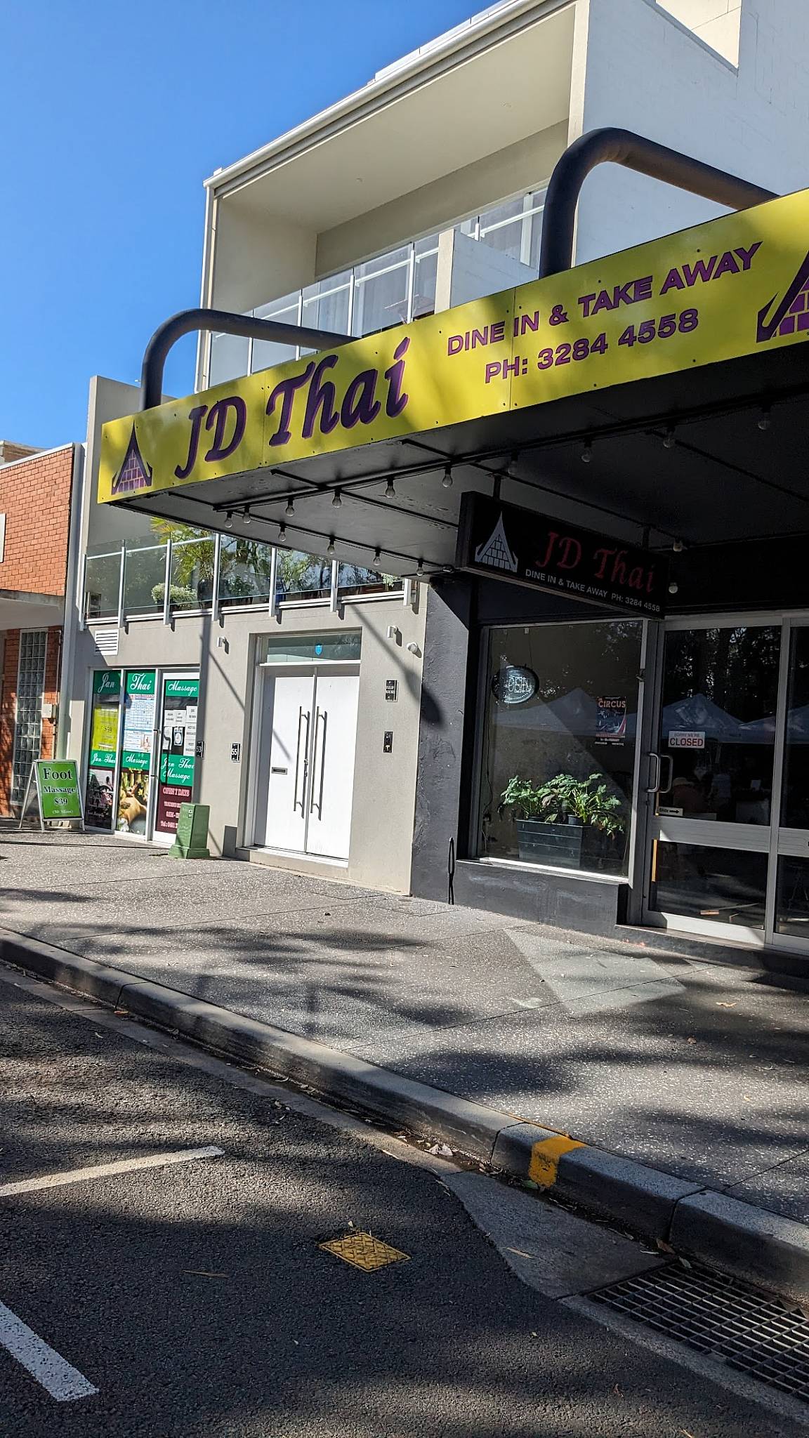 Menu at JD Thai restaurant, Redcliffe