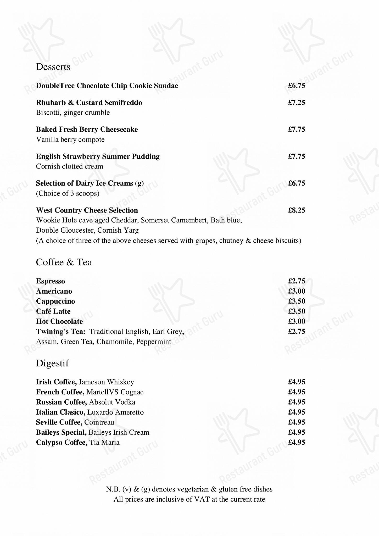 Menu at Kiln Restaurant, Bristol