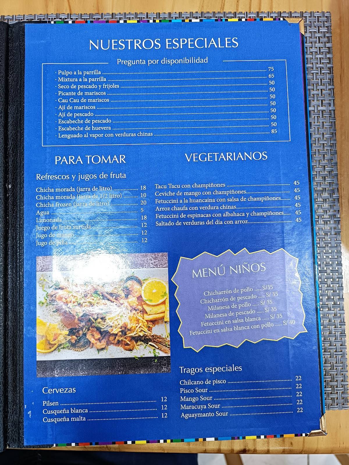 Menu at La Caleta De La Punta restaurant, Callao District