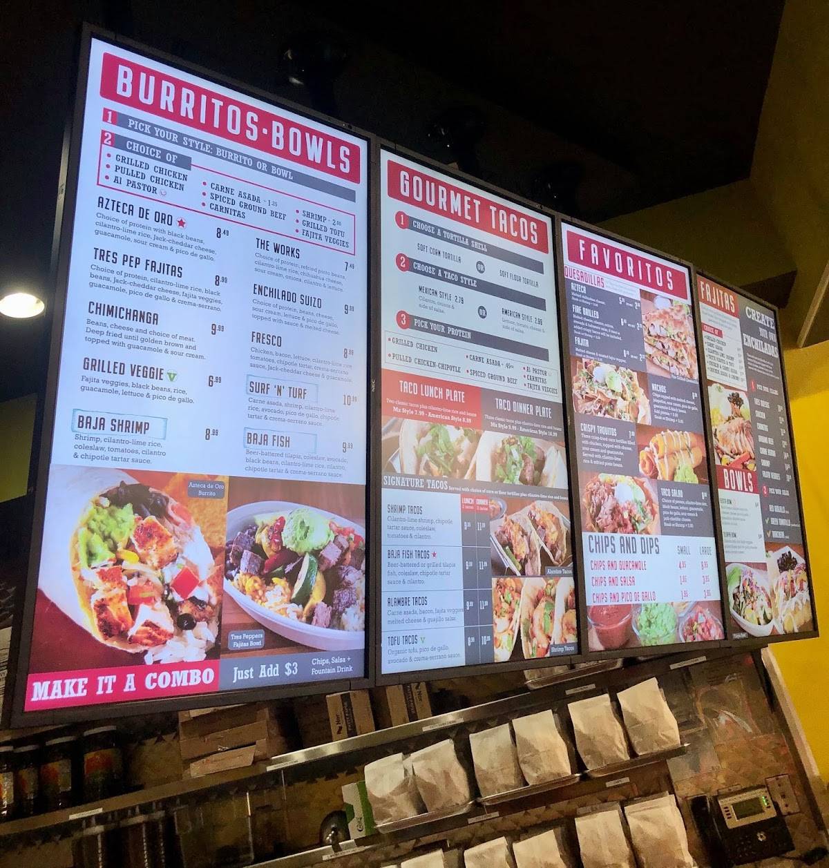 Menu at Mixteco Grill (Lakeview) restaurant, Chicago, 847 W Belmont Ave