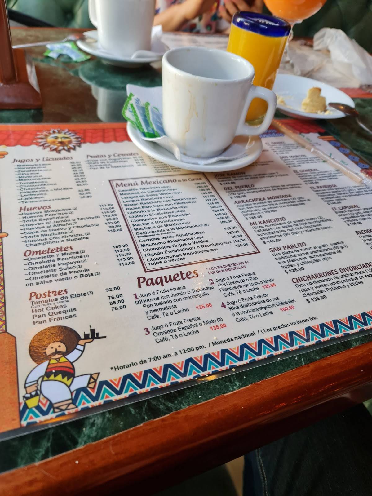 Menu at Restaurant Panchos, Mazatlán, Av. Camaron Sabalo 1614-B