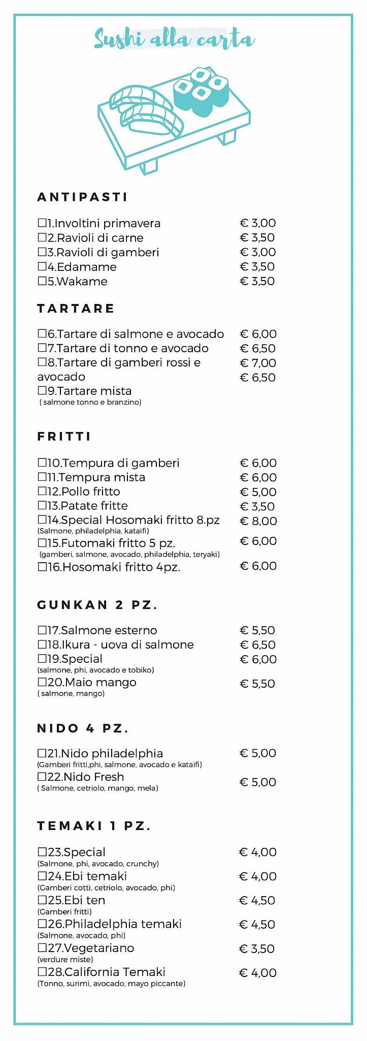 Speisekarte von Poke Bowl Pula restaurant, Pula