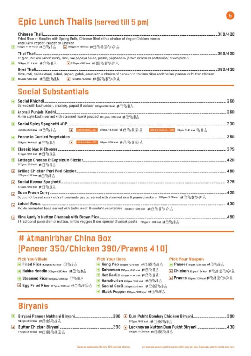 Menu at Powai Social, Mumbai, Delphi B Wing