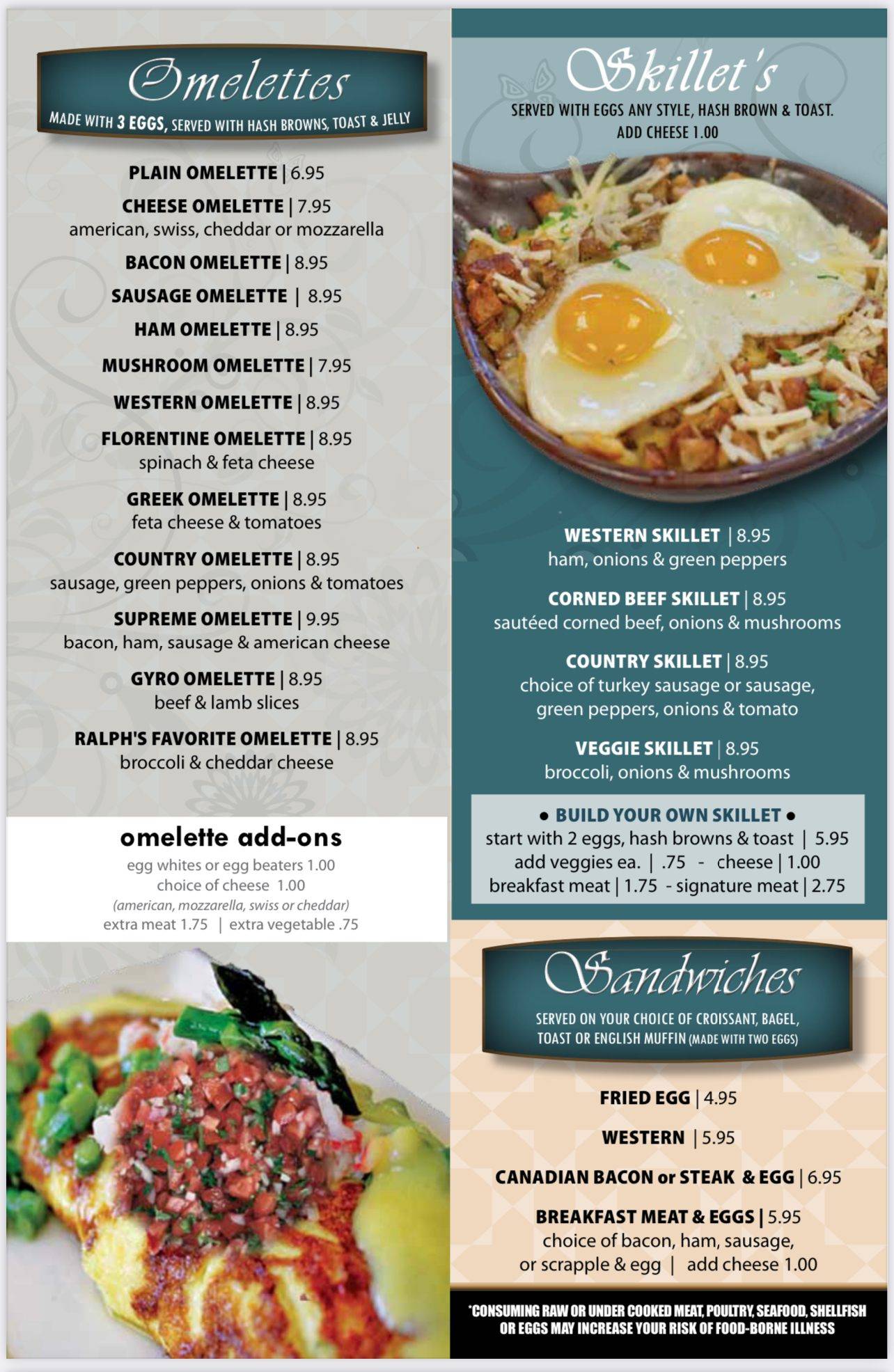 Menu at Ralph’s Corner Diner restaurant, Lansdale