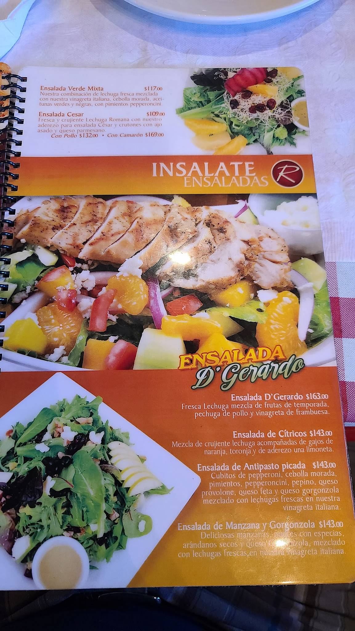 Carta del restaurante Ravizza Ristorante, Mexicali, Blvd. Benito Juárez ...