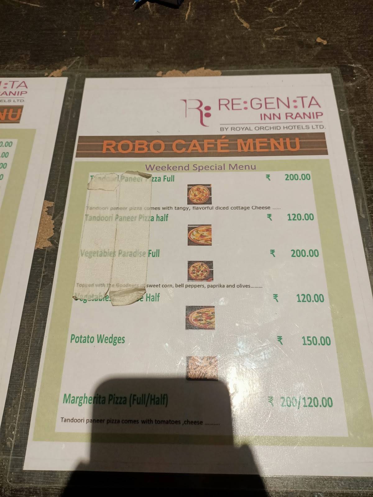 Menu at Robo Cafe, Ahmedabad