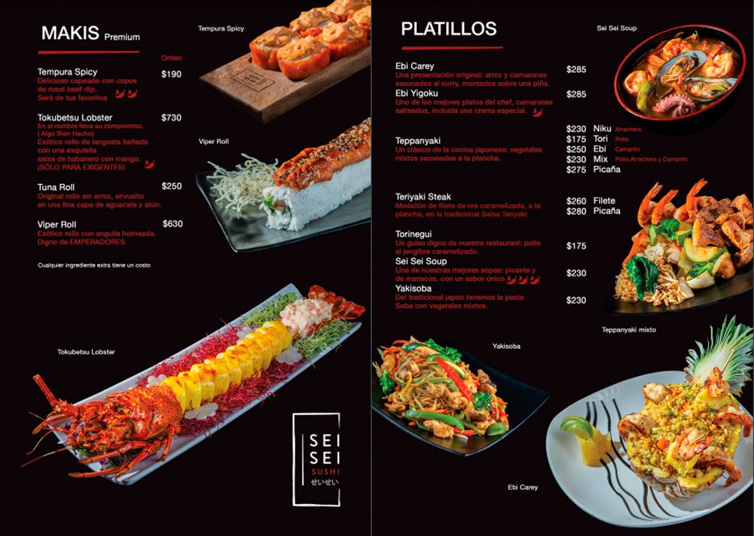 Carta del restaurante SEI SEI SUSHI, Zapopan