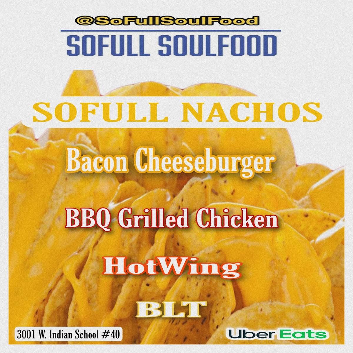 Menu at SO FULL SOUL FOOD restaurant, Phoenix, W Thomas Rd