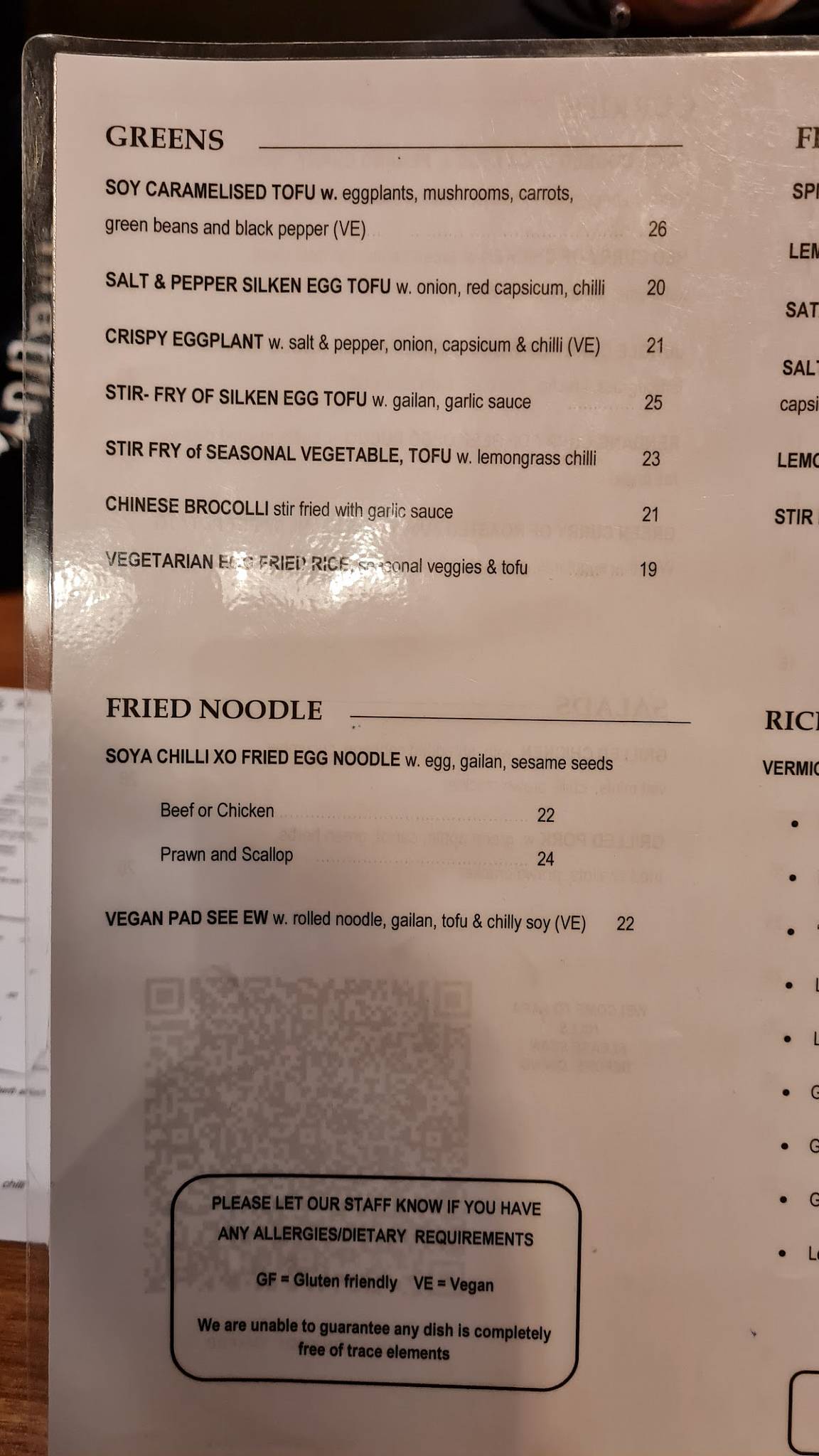 Menu at Sapa Hills restaurant, Footscray
