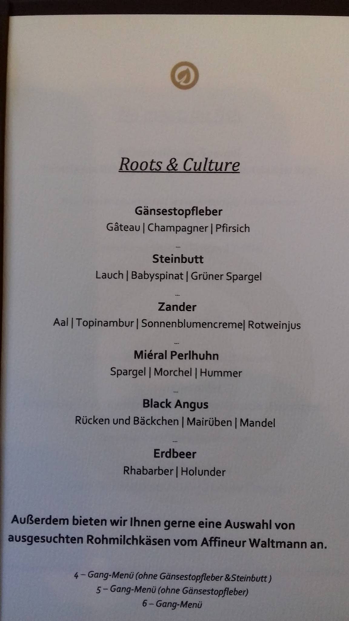 Nelson Muller Restaurant Speisekarte