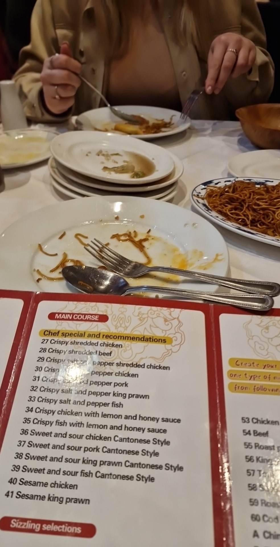 Menu at Sizzling Wok Chinese Restaurant, Stafford