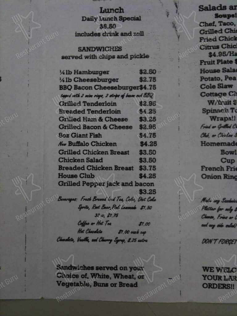 Menu at Stone House Restaurant, Delphi